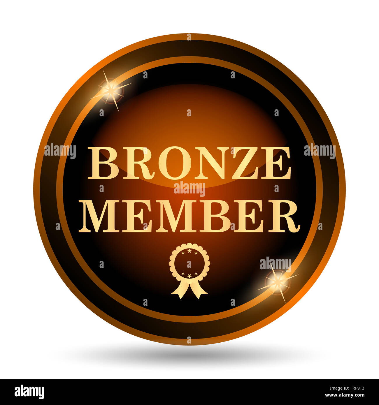 Bronze member icon. Internet button on white background Stock Photo - Alamy
