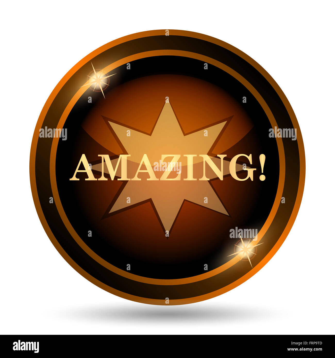 Amazing icon. Internet button on white background Stock Photo - Alamy