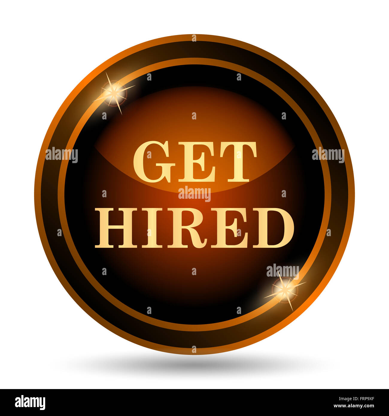 Get hired icon. Internet button on white background Stock Photo - Alamy