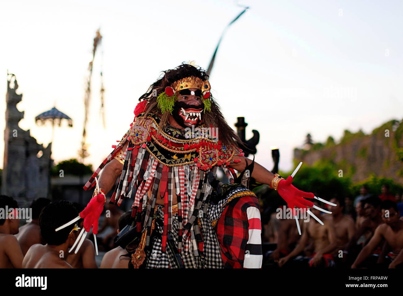 Kecak dance being performed at Uluwatu Bali Indonesia Stock Photo - Alamy