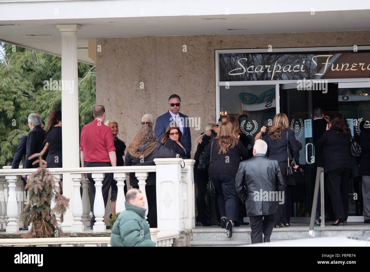 Guests attend a memorial service for the late Mob Wives star Big Ang ...