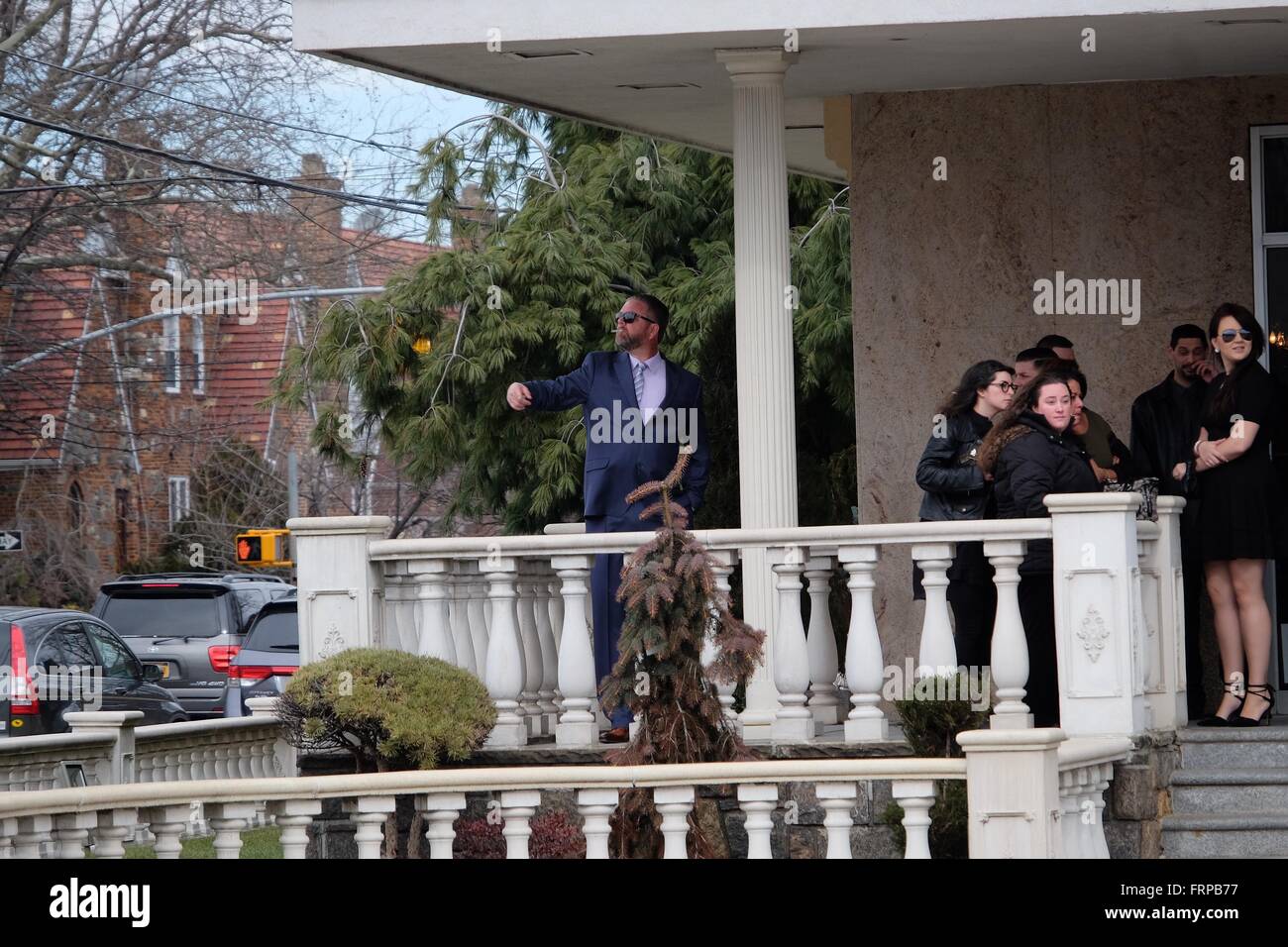 Guests attend a memorial service for the late Mob Wives star Big Ang ...