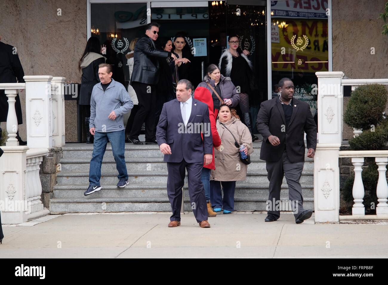 Guests attend a memorial service for the late Mob Wives star Big Ang ...