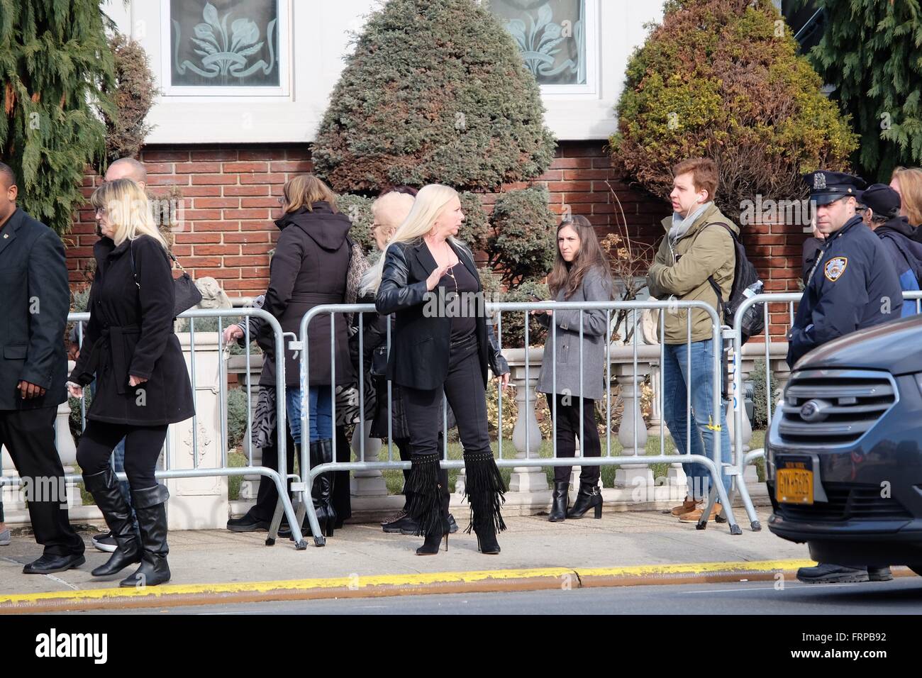 Guests attend a memorial service for the late Mob Wives star Big Ang ...