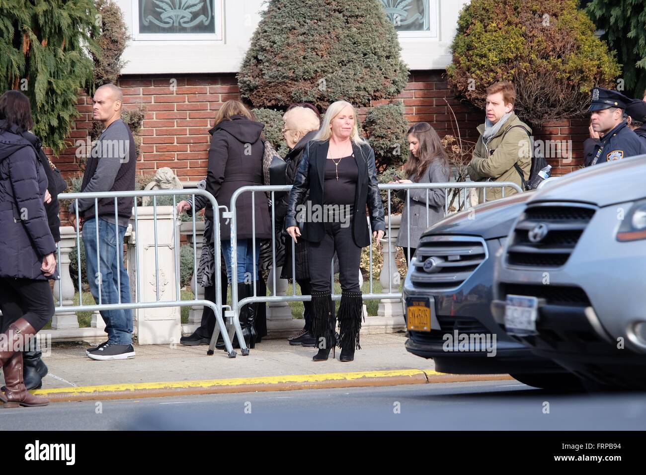 Guests attend a memorial service for the late Mob Wives star Big Ang ...