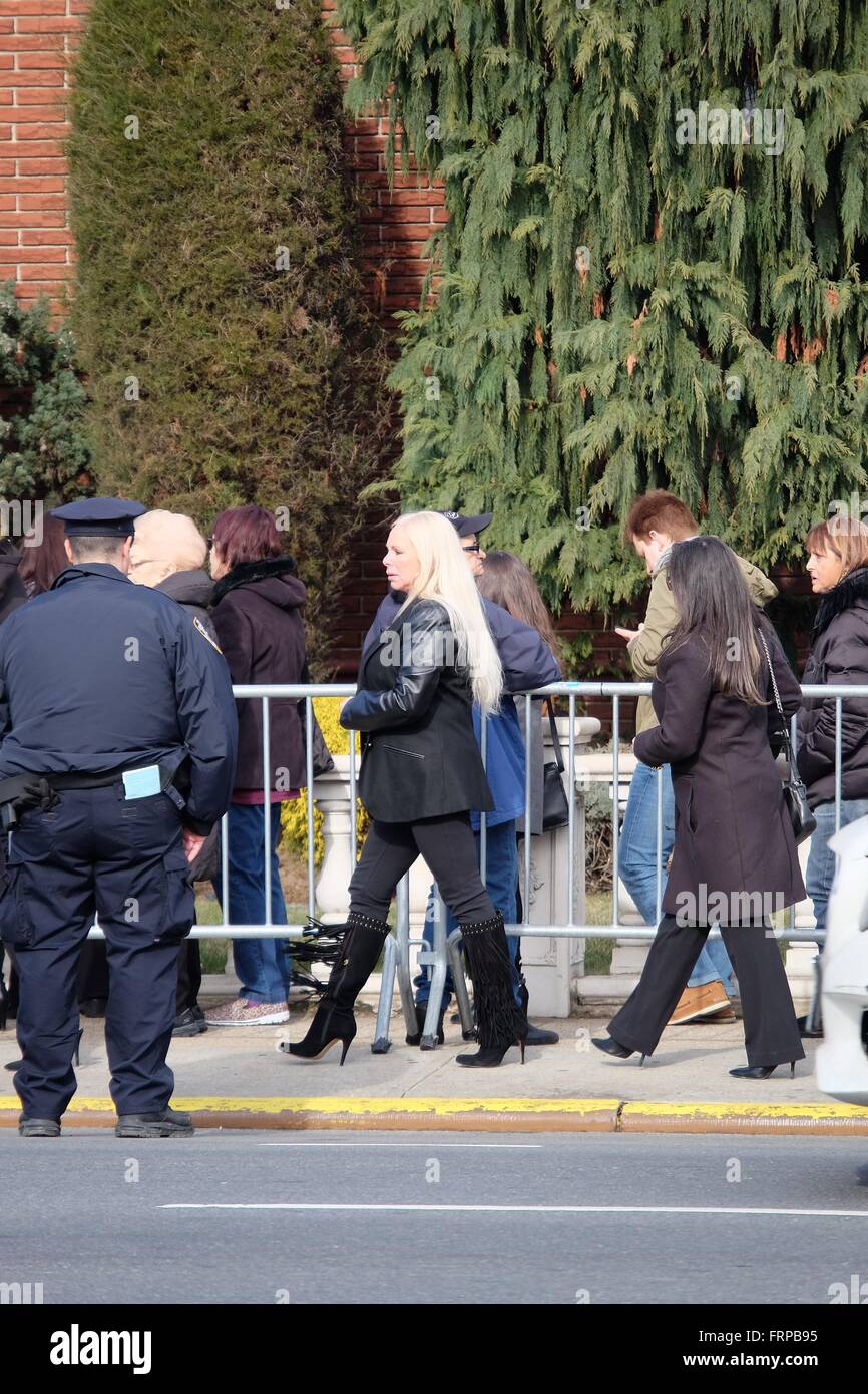 Guests attend a memorial service for the late Mob Wives star Big Ang ...