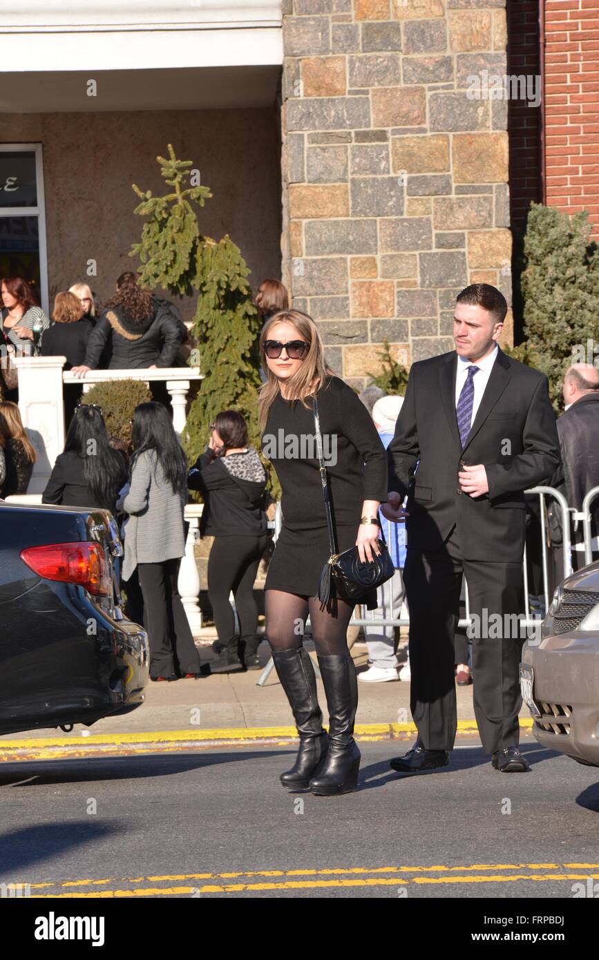 Guests attend a memorial service for the late Mob Wives star Big Ang ...