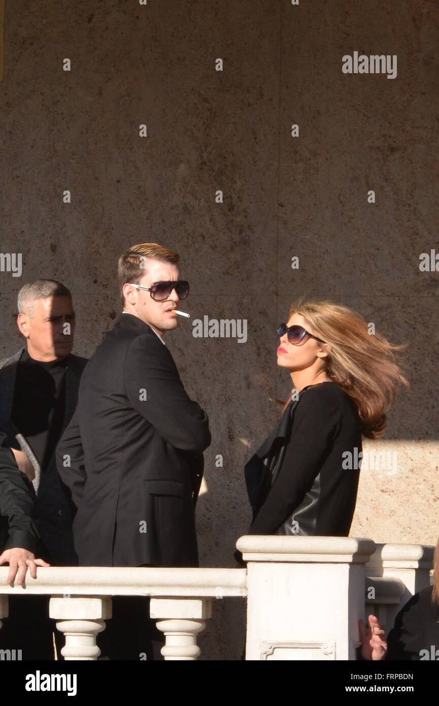 Guests attend a memorial service for the late Mob Wives star Big Ang ...