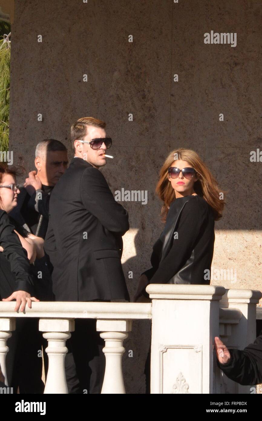 Guests attend a memorial service for the late Mob Wives star Big Ang ...