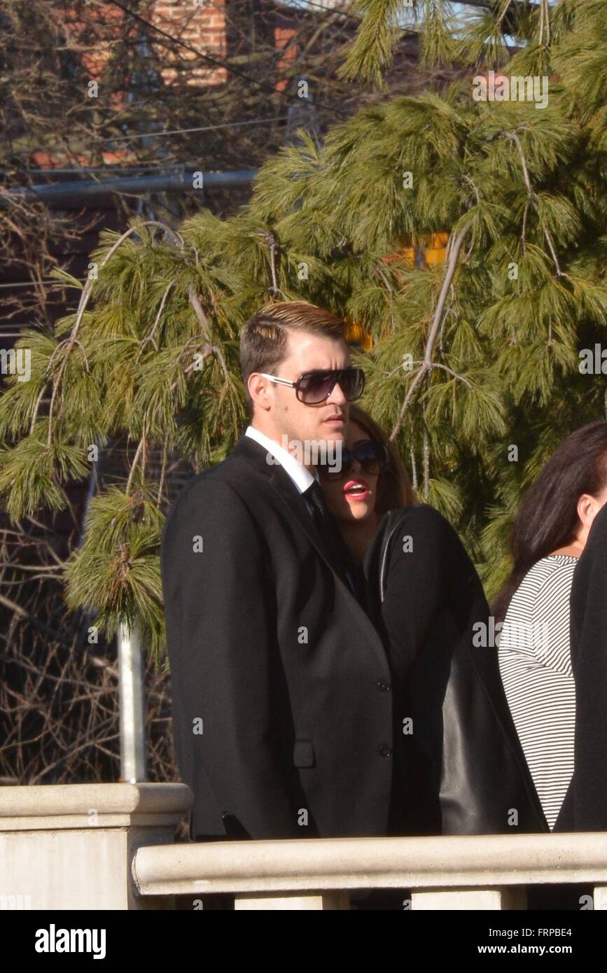 Guests attend a memorial service for the late Mob Wives star Big Ang ...