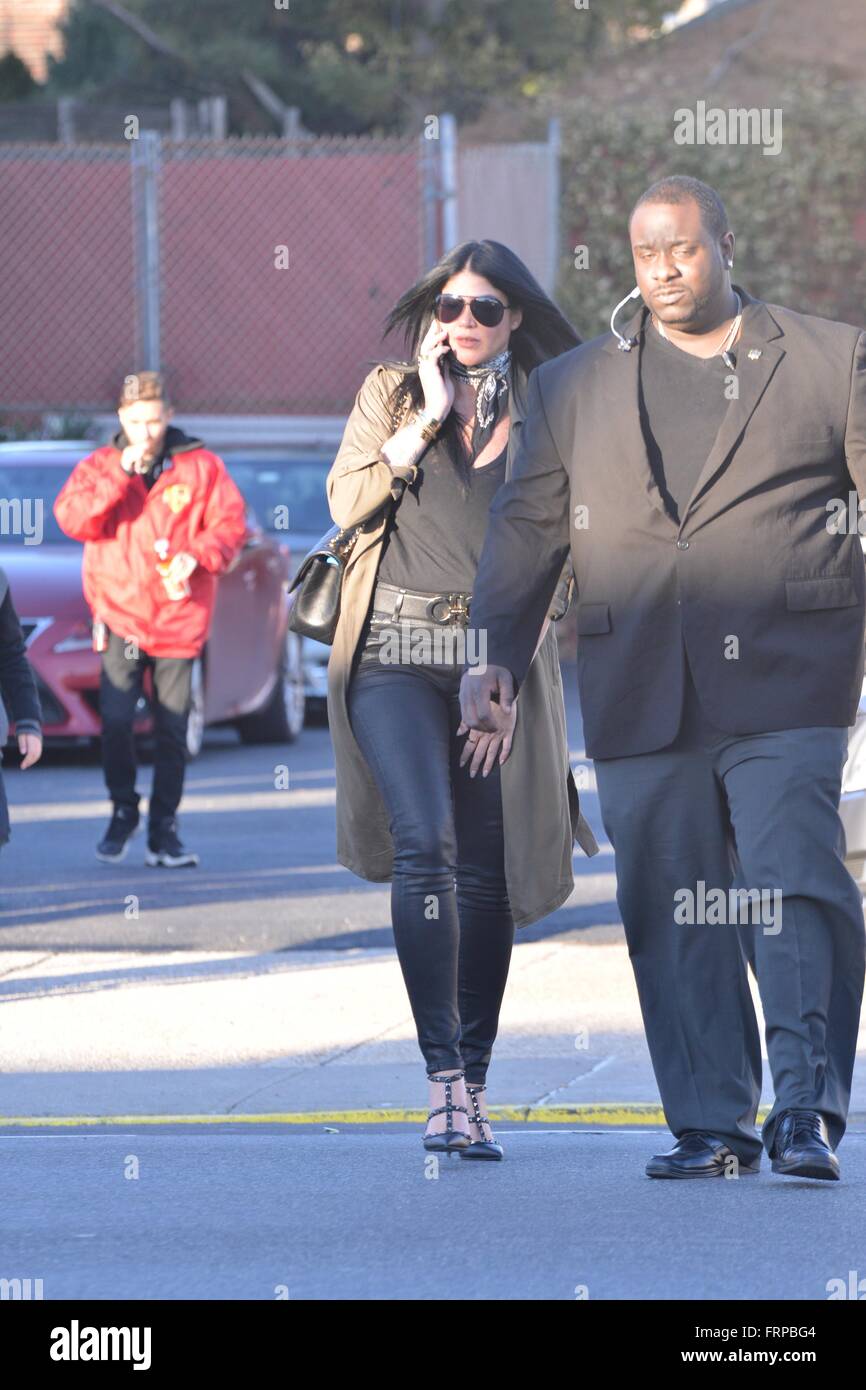 Guests attend a memorial service for the late Mob Wives star Big Ang ...