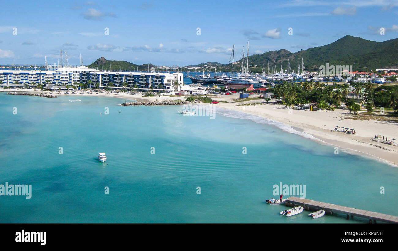 Simpson Bay on the Caribbean island of St. Maarten is frequented by ...