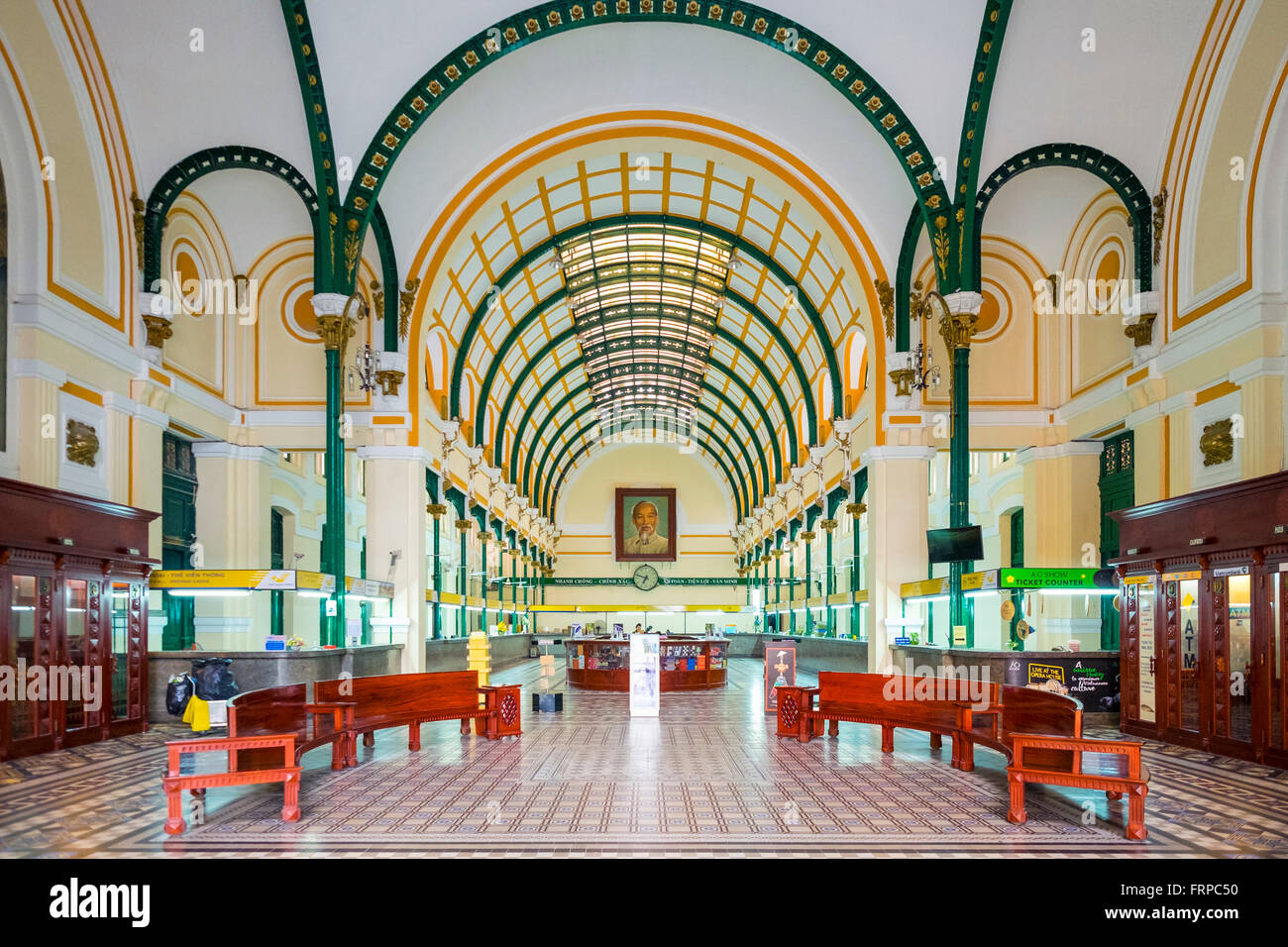 Saigon Central Post office, Ho Chi Minh City (Saigon), Vietnam Stock ...
