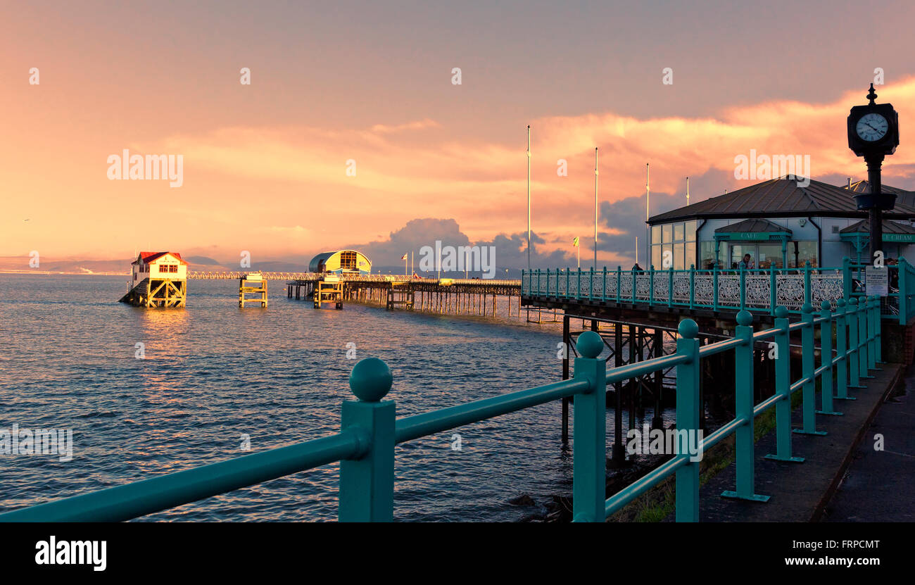 mumbles pier, wales at sunset Stock Photo - Alamy