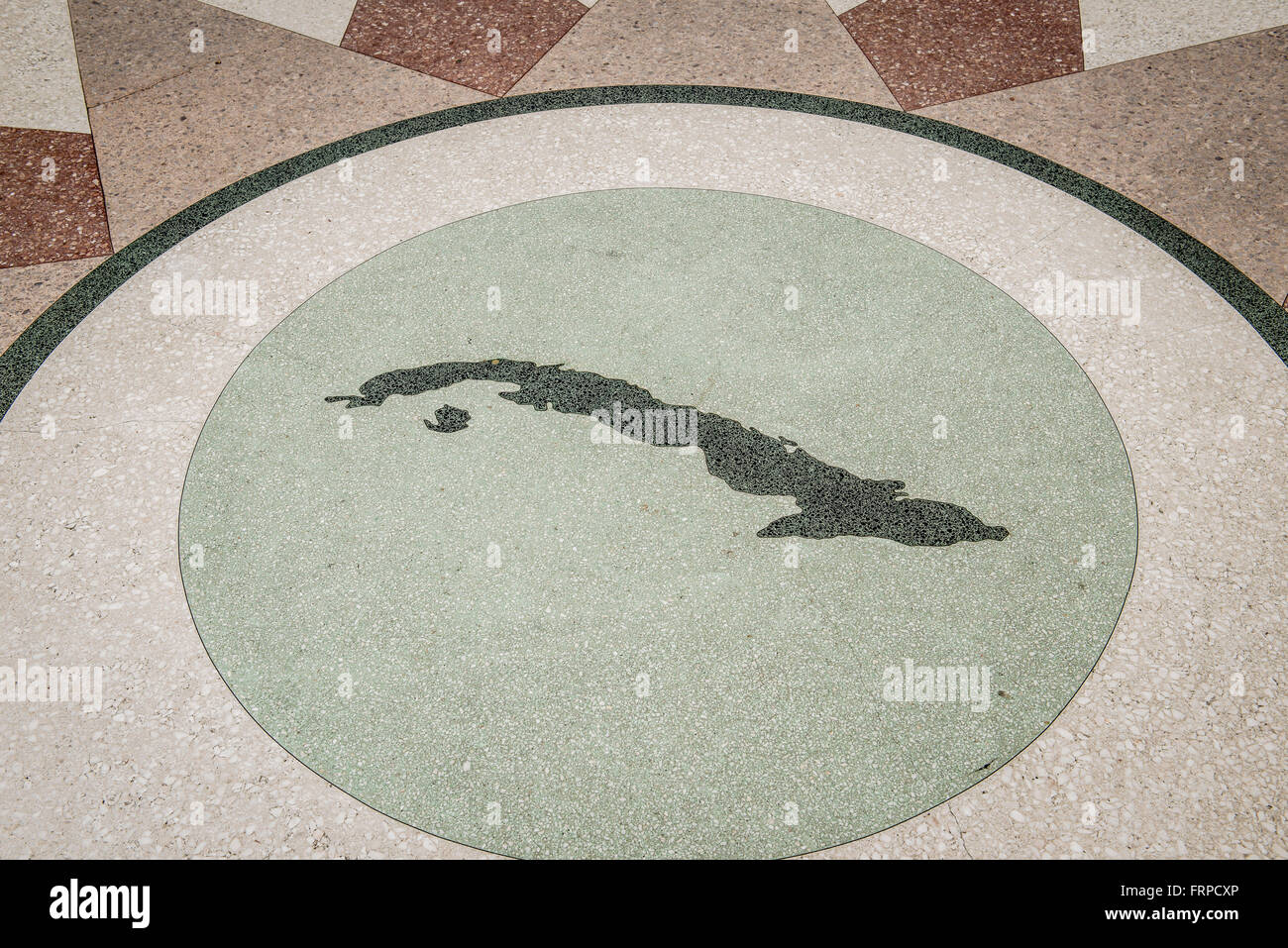 Cuban Island Map at the hotel Nacional de Cuba Stock Photo - Alamy
