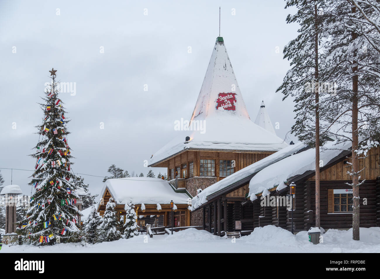 Santa Claus Village, Rovaniemi, Lapland, Finland Stock Photo - Alamy