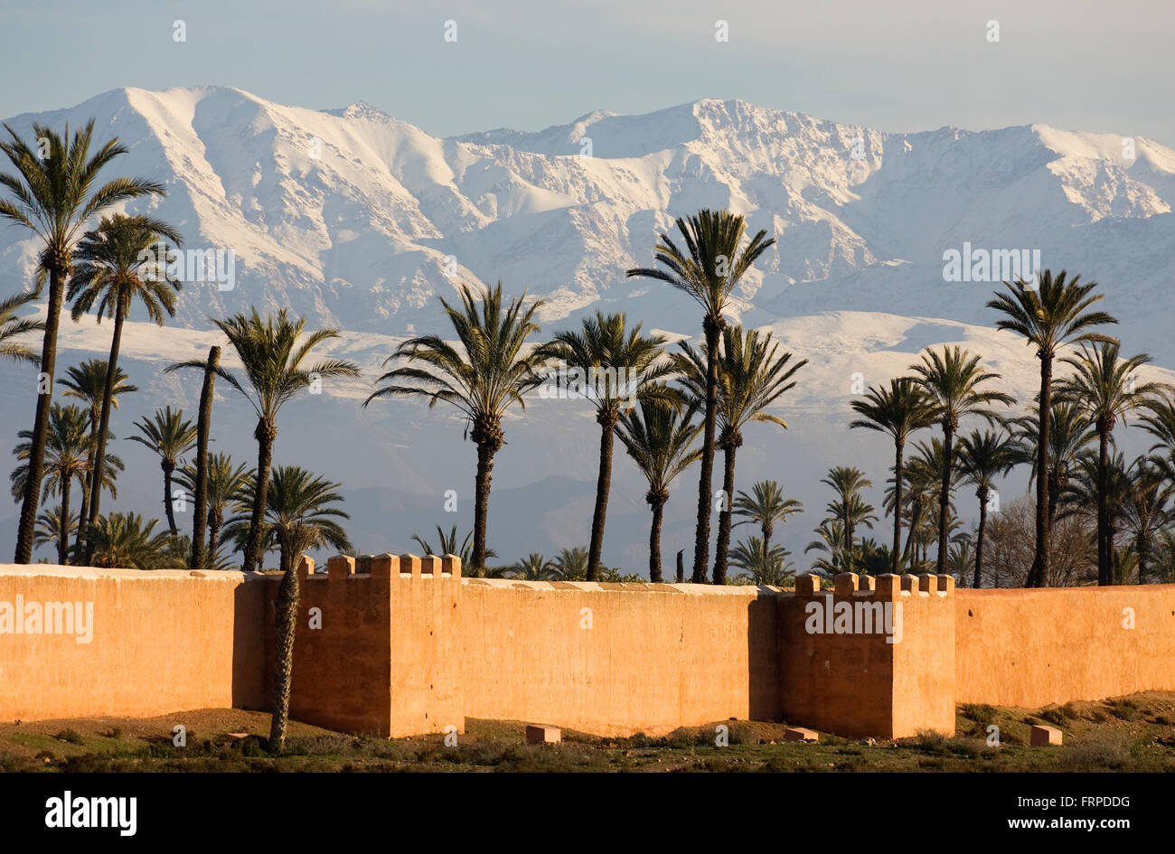 Atlas Mountains With Snow Marrakech High Resolution Stock Photography ...