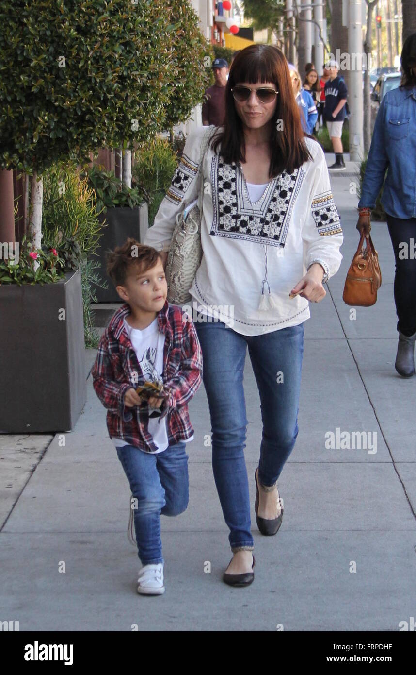 Selma Blair takes her son Arthur shopping at Tom's Toys in Beverly ...