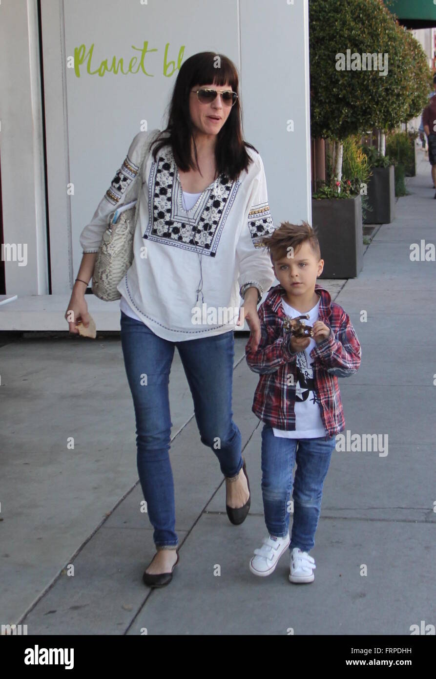 Selma Blair takes her son Arthur shopping at Tom's Toys in Beverly ...