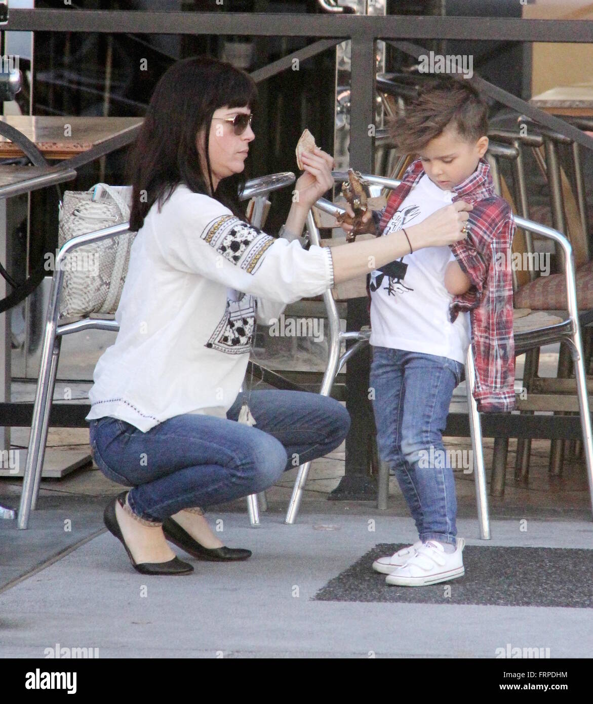 Selma Blair takes her son Arthur shopping at Tom's Toys in Beverly ...