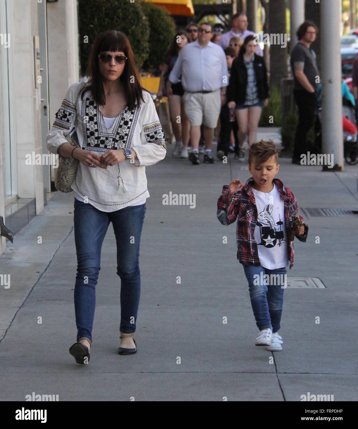 Selma Blair takes her son Arthur shopping at Tom's Toys in Beverly ...