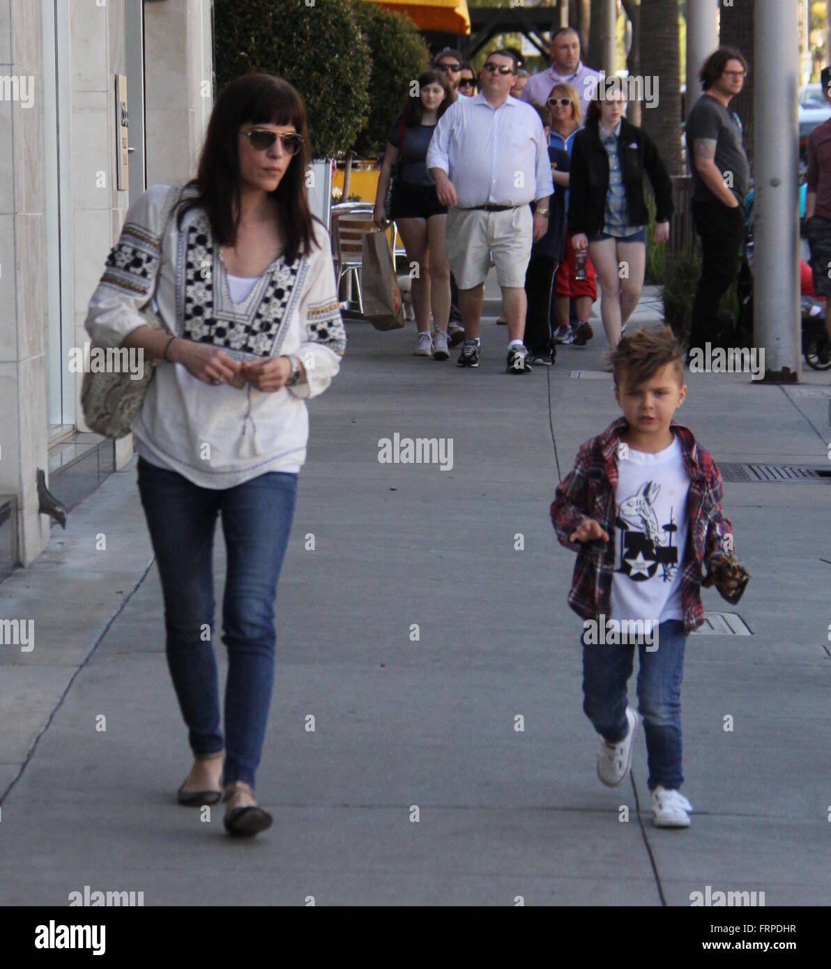 Selma Blair takes her son Arthur shopping at Tom's Toys in Beverly ...