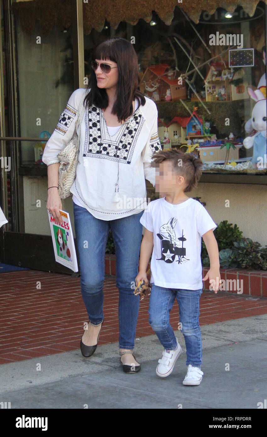 Selma Blair takes her son Arthur shopping at Tom's Toys in Beverly ...
