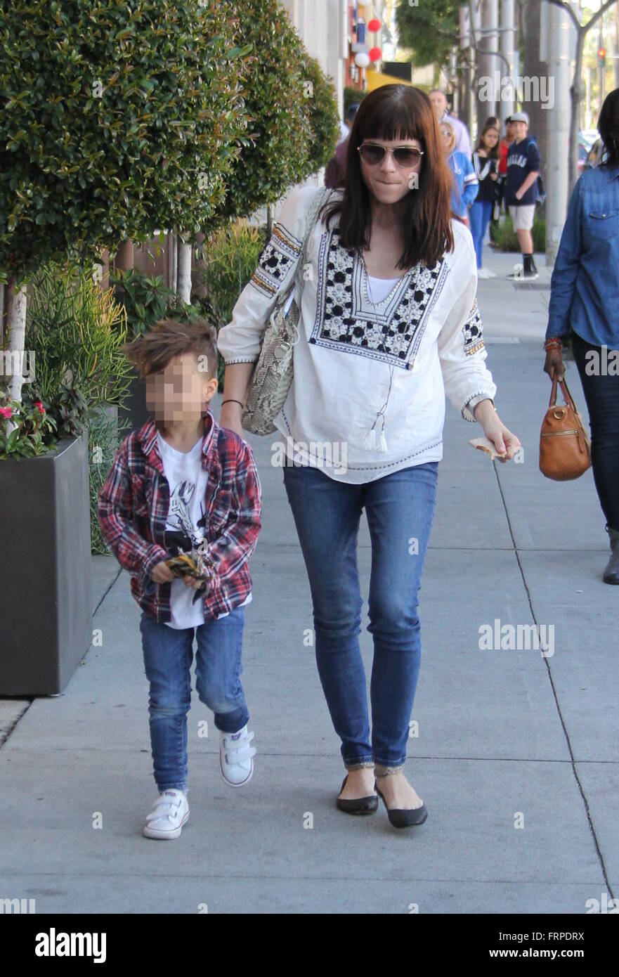 Selma Blair takes her son Arthur shopping at Tom's Toys in Beverly ...
