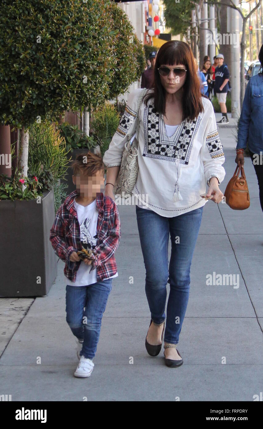 Selma Blair takes her son Arthur shopping at Tom's Toys in Beverly ...