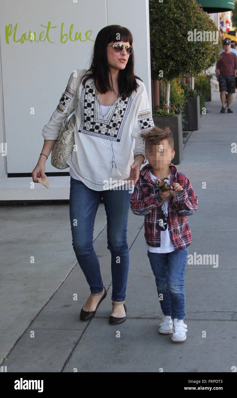 Selma Blair takes her son Arthur shopping at Tom's Toys in Beverly ...