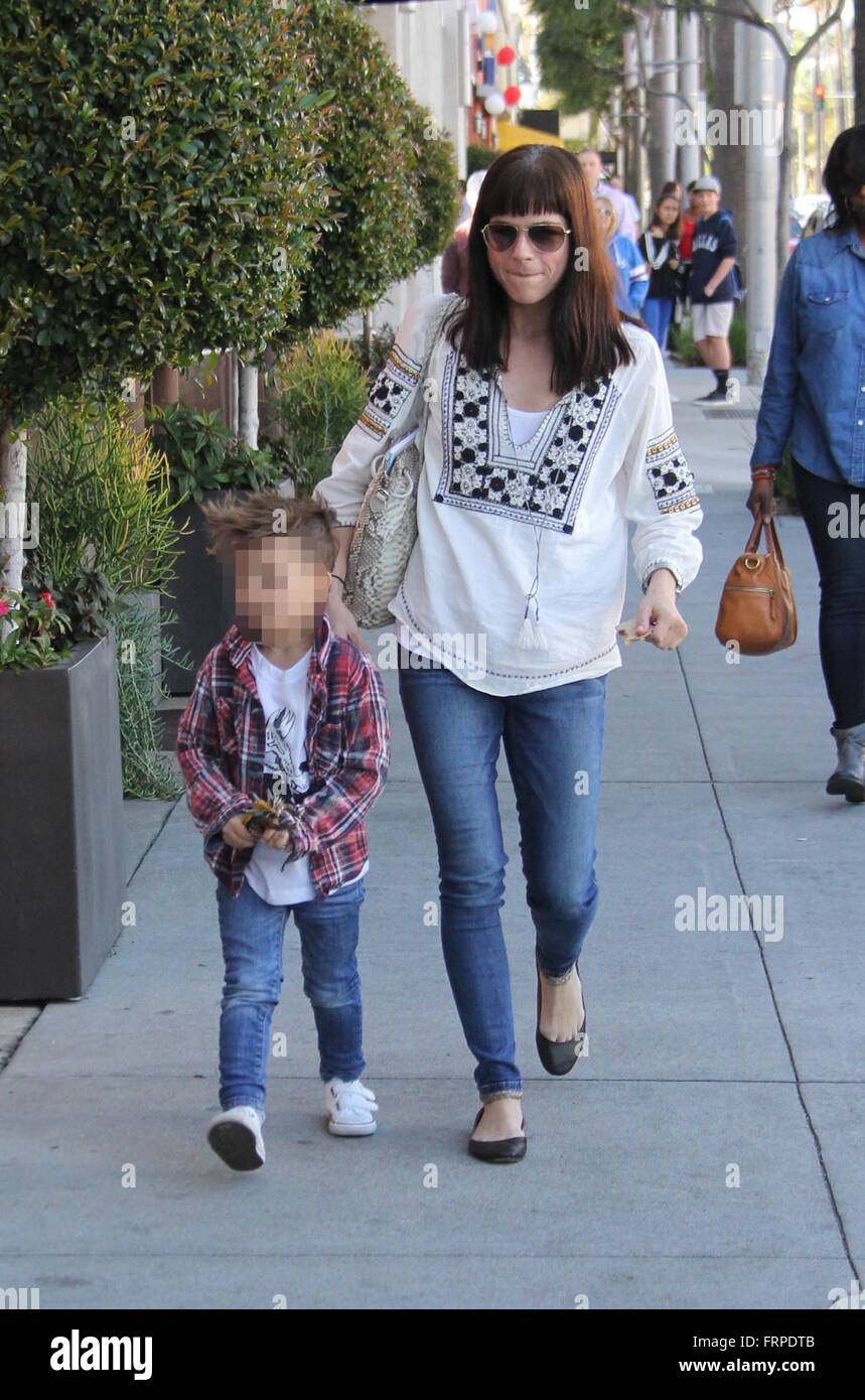 Selma Blair takes her son Arthur shopping at Tom's Toys in Beverly ...