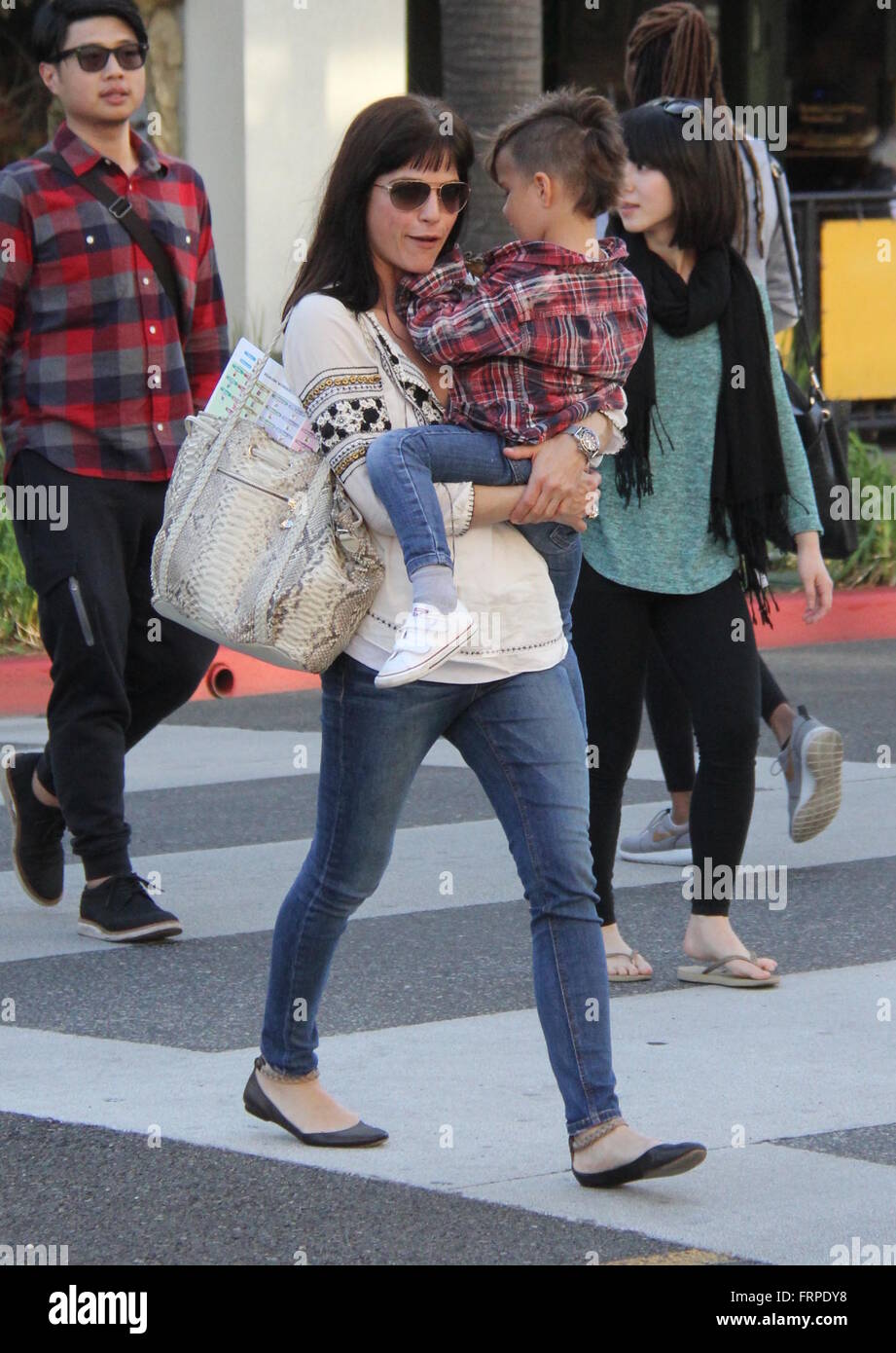 Selma Blair takes her son Arthur shopping at Tom's Toys in Beverly ...