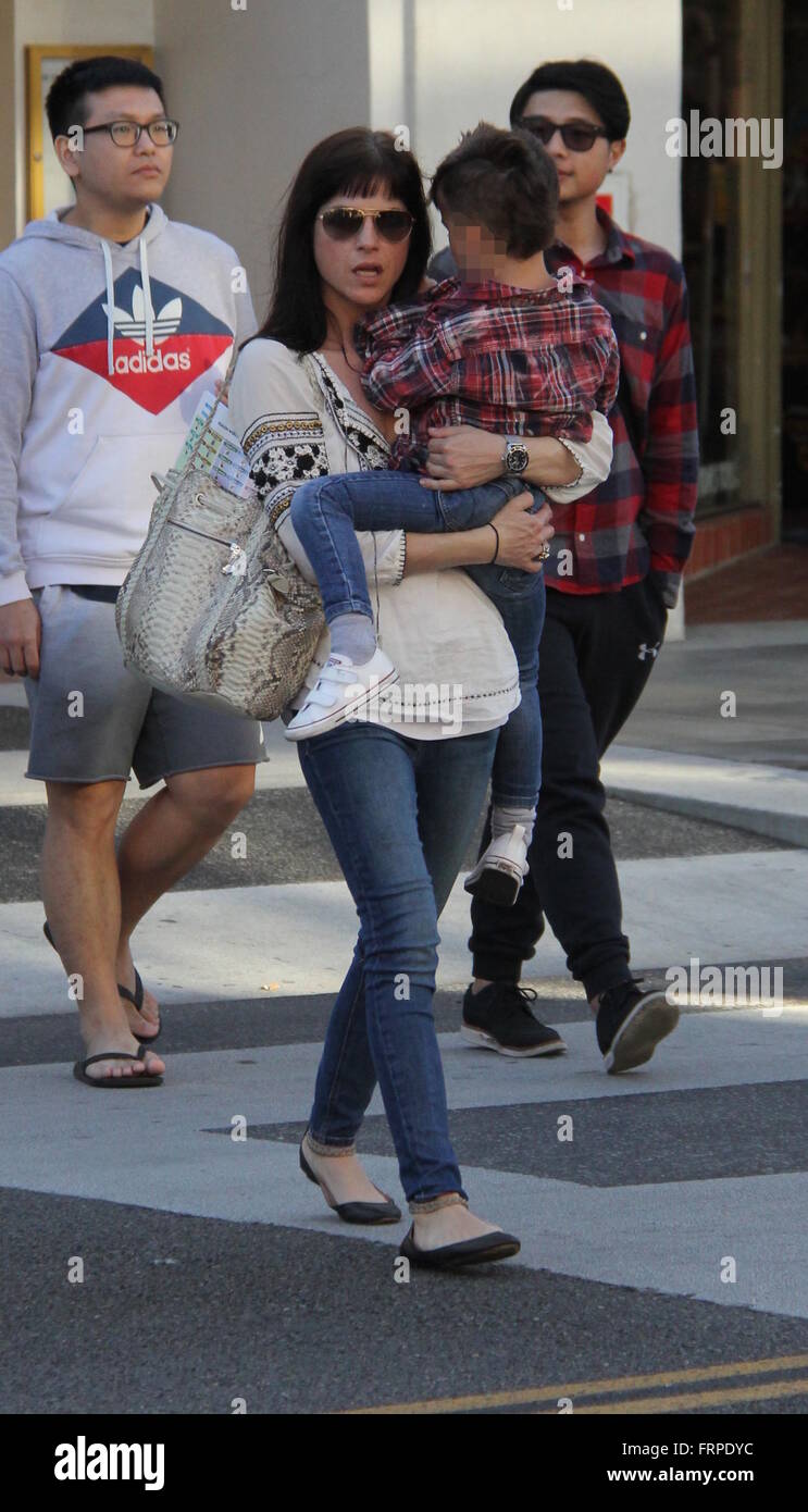 Selma Blair takes her son Arthur shopping at Tom's Toys in Beverly ...