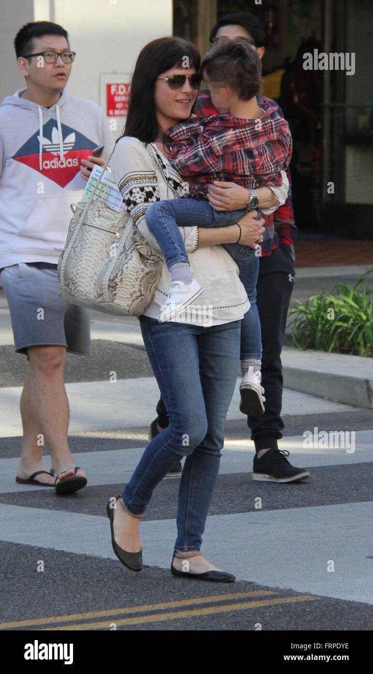 Selma Blair takes her son Arthur shopping at Tom's Toys in Beverly ...