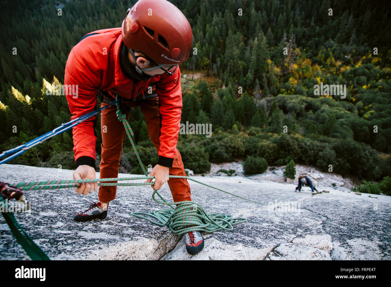 Yosemite rappelling hi-res stock photography and images - Alamy