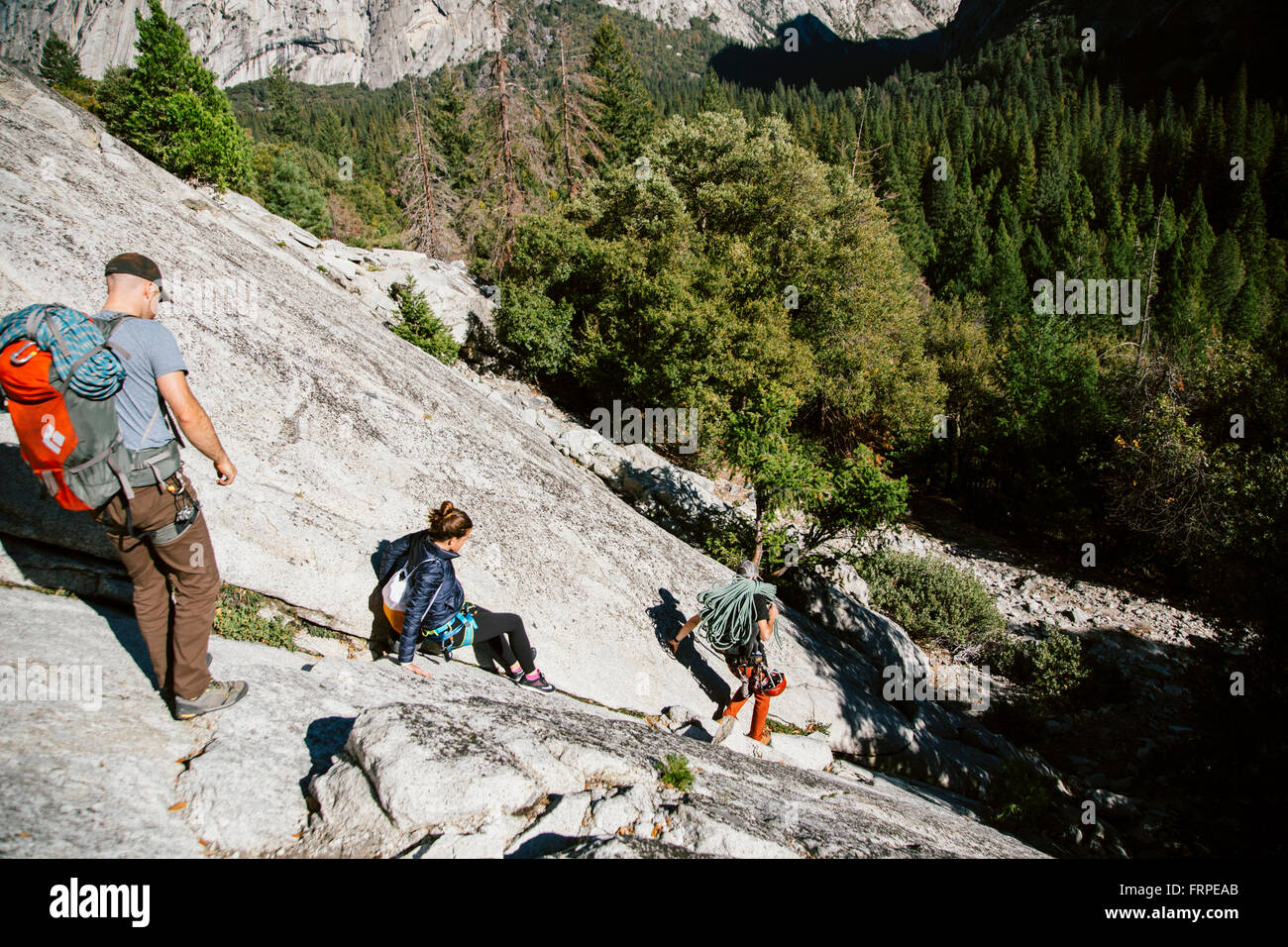 Yosemite rappelling hi-res stock photography and images - Alamy