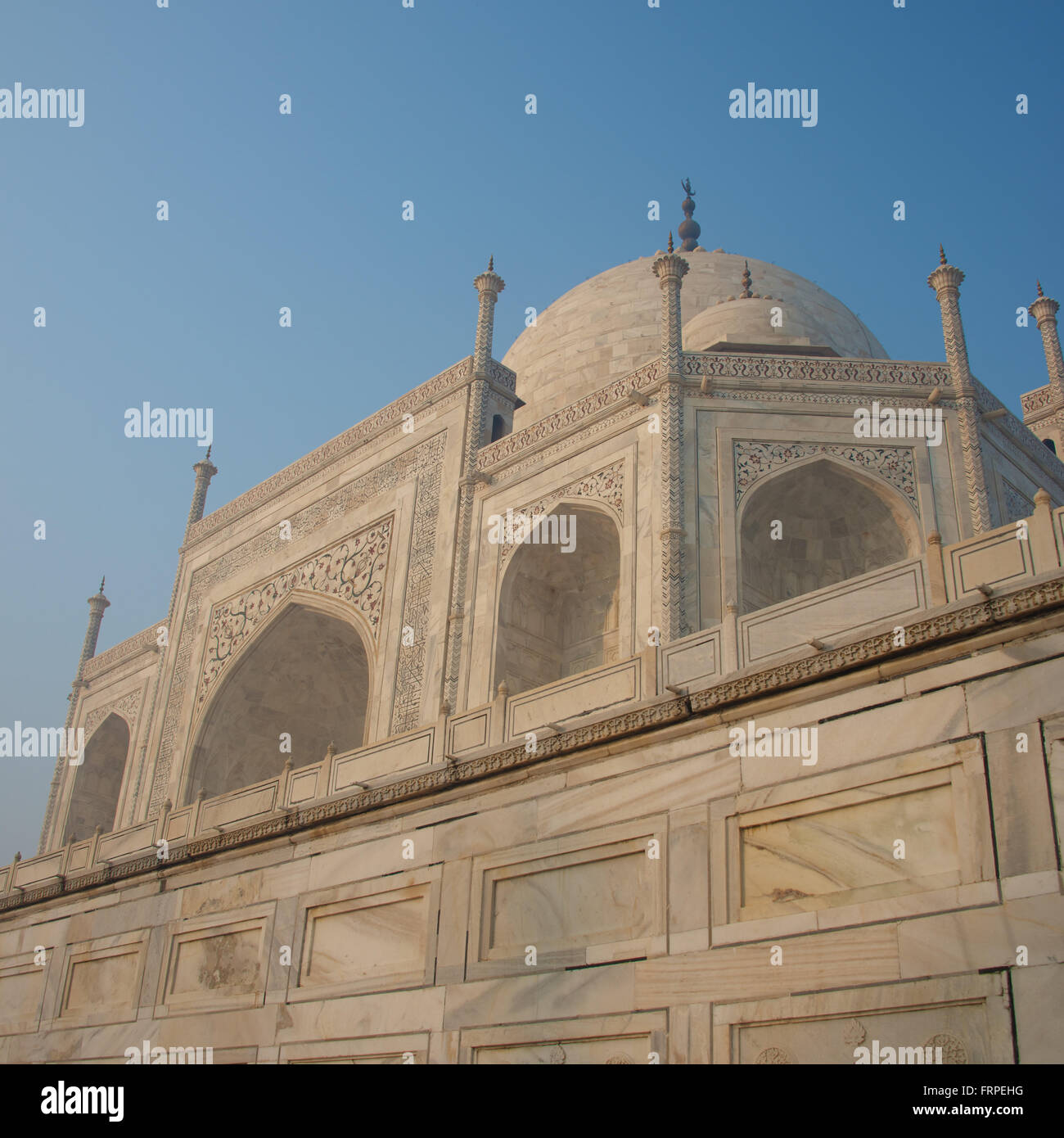 Side of Taj Mahal at an angle Stock Photo - Alamy