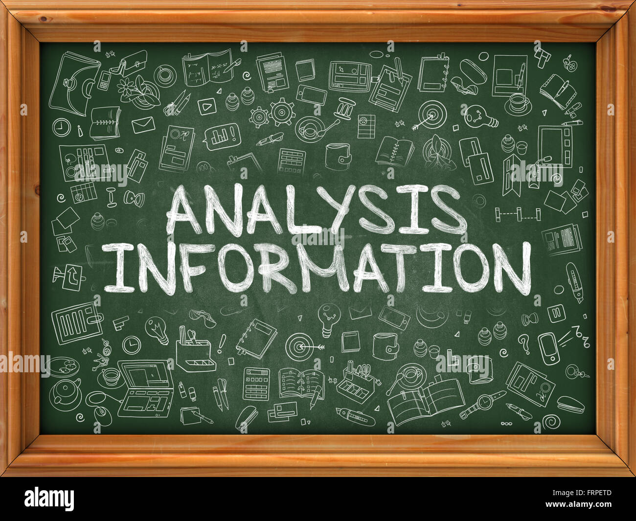 Analysis Information - Hand Drawn on Green Chalkboard Stock Photo - Alamy