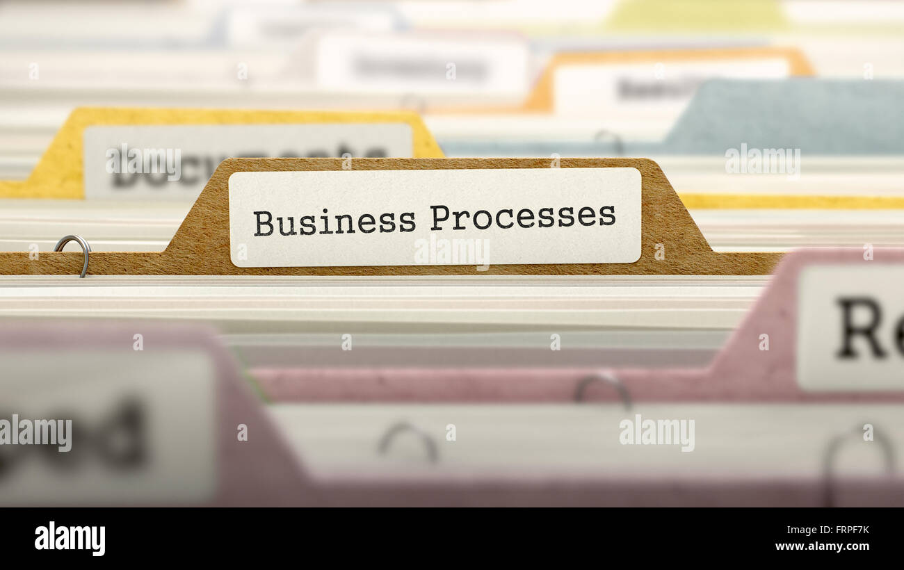 Business Processes - Folder in Catalog Stock Photo - Alamy