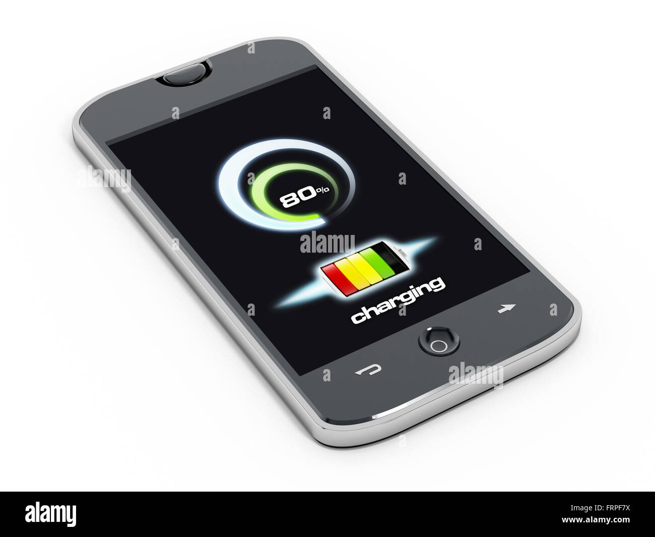 Smartphone with a battery icon getting charged Stock Photo - Alamy