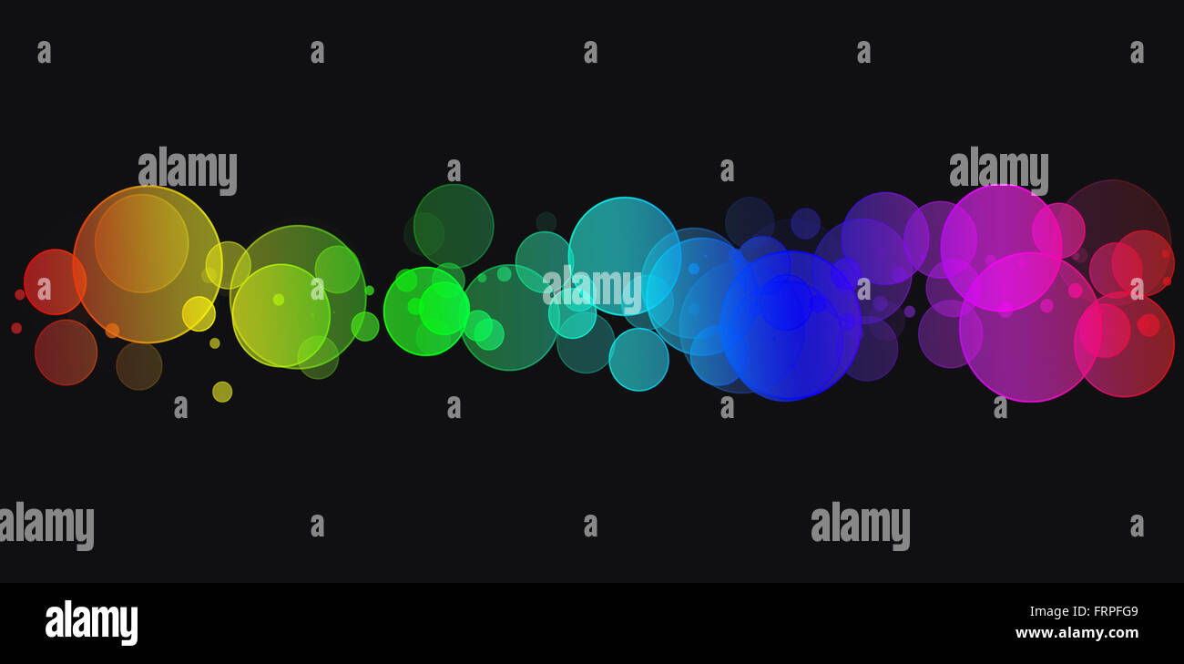 Colorful Bokeh Glitter Discs Banner Background Stock Photo - Alamy