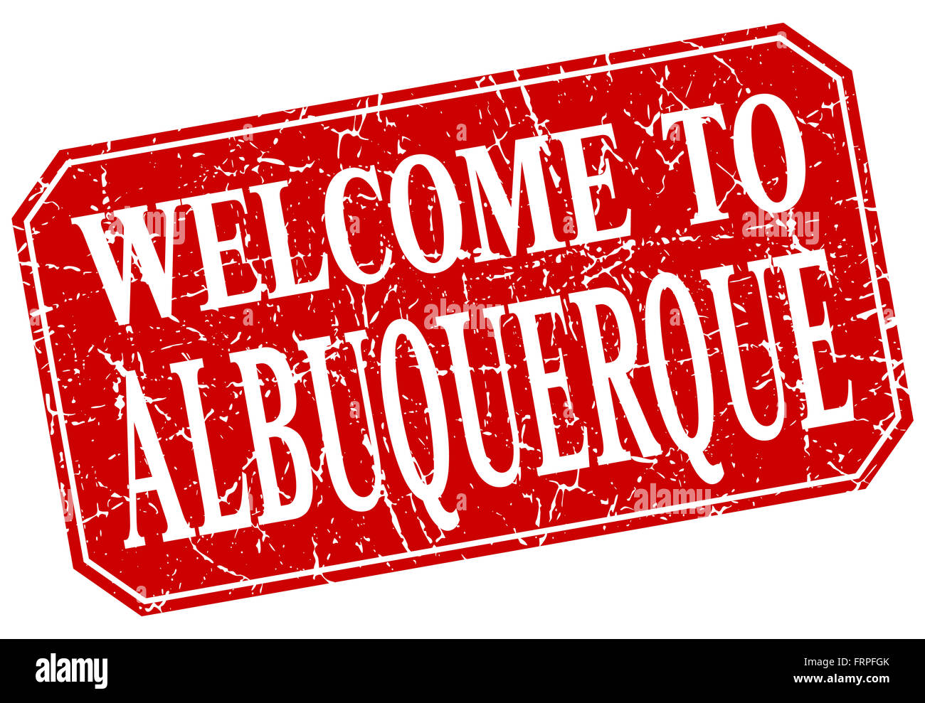 welcome to Albuquerque red square grunge stamp Stock Photo - Alamy