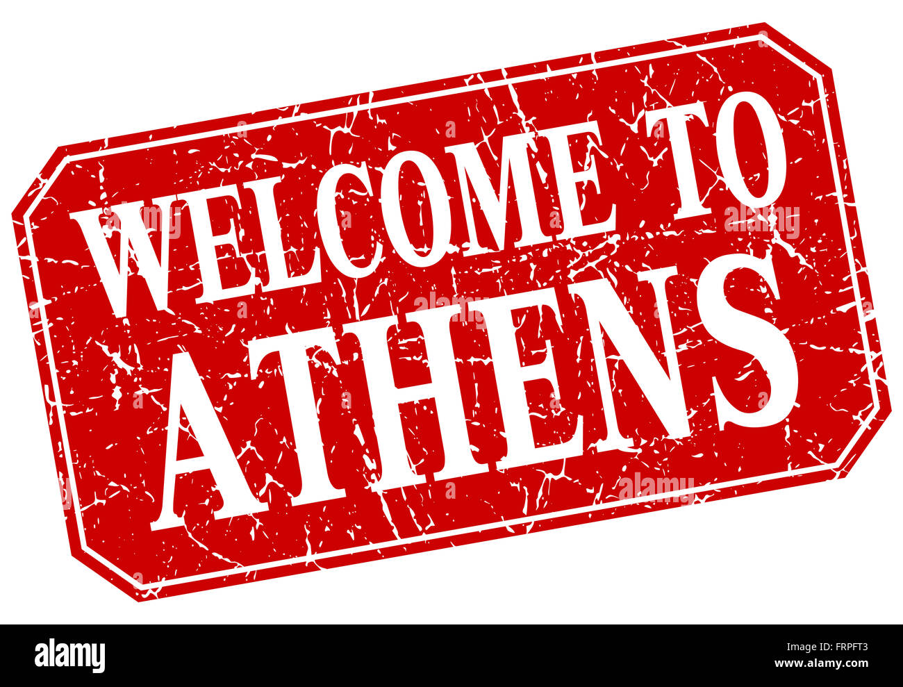 Welcome athens stamp Cut Out Stock Images & Pictures - Alamy