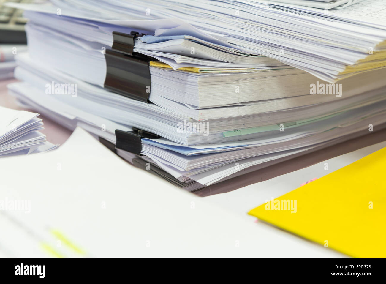 Stack of business papers Stock Photo - Alamy