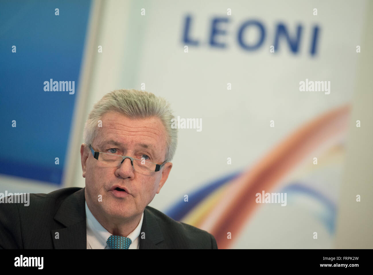 Leoni AG CEO Dieter Belle speaks during the annual press conference of ...