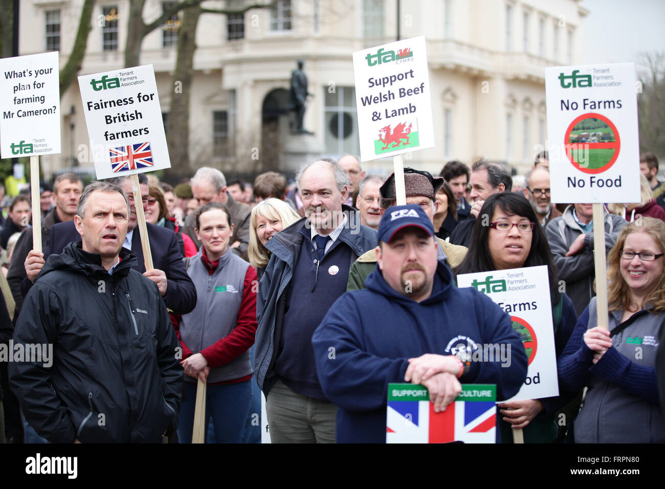 London, UK. 23rd March, 2016. Over 1000 farmers from across the country ...