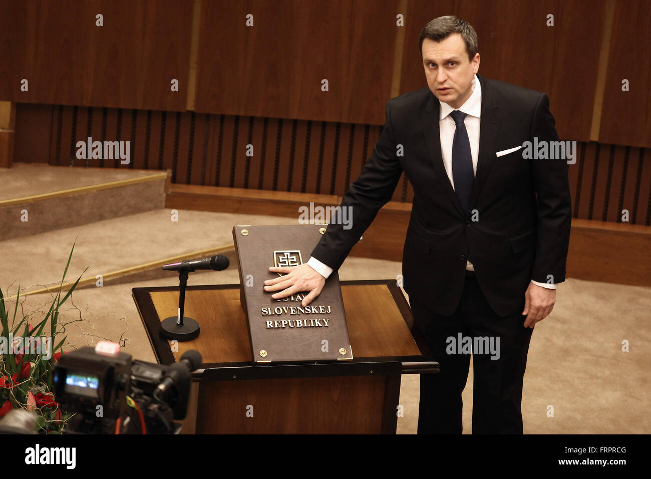 Bratislava, Slovakia. 23rd March, 2016. Leader of the Slovak National ...