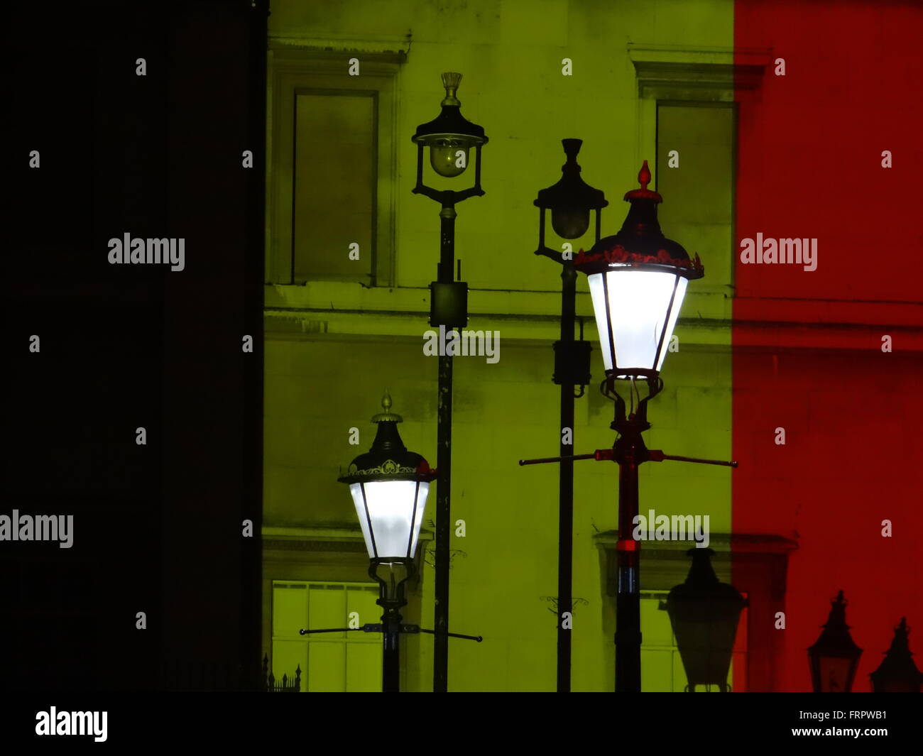 National Gallery lit up with Belgium national colours in solidarity ...