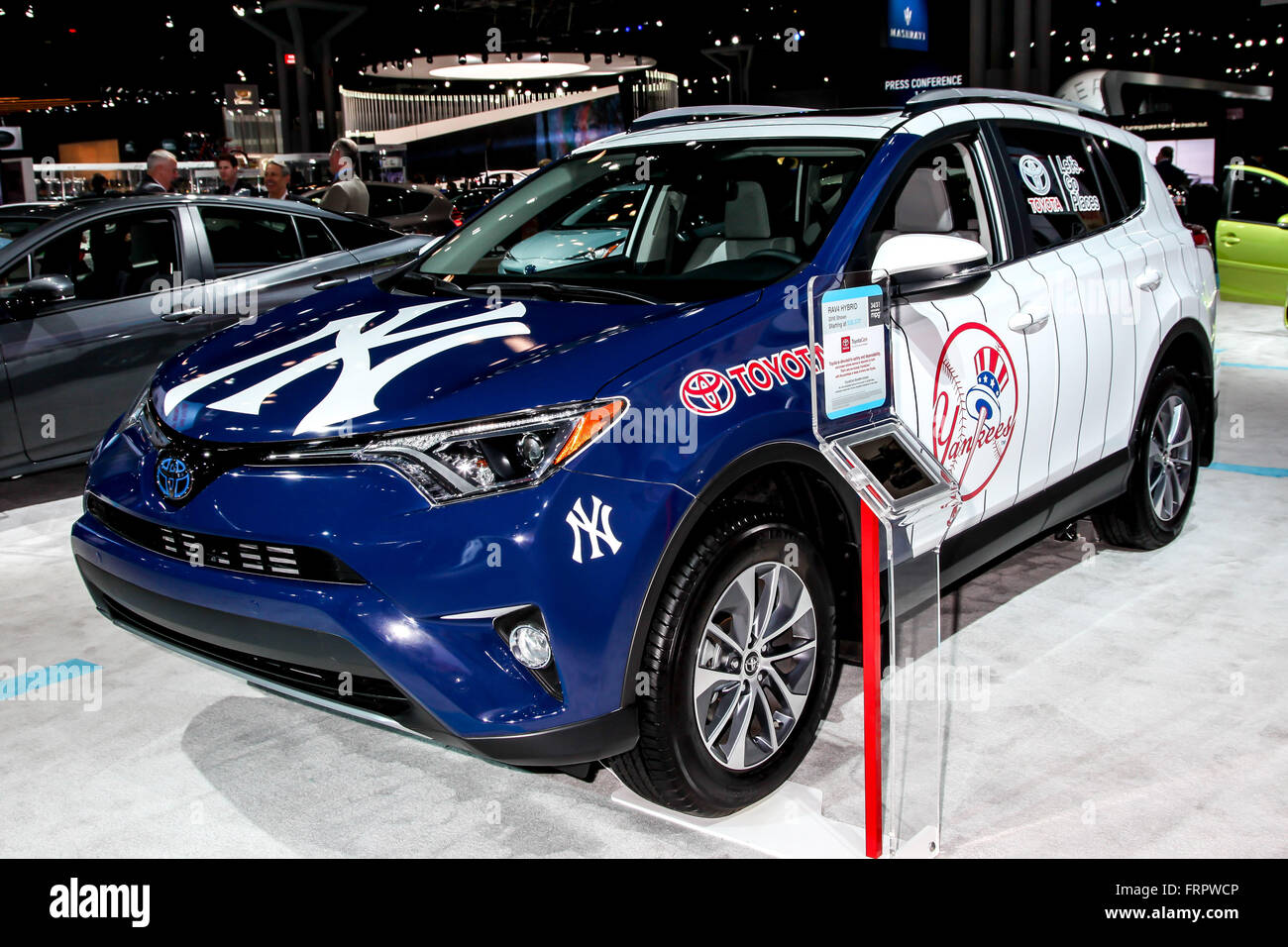 Manhattan, New York, USA. 23rd Mar, 2016. A Toyota RAV HYBRID shown at ...