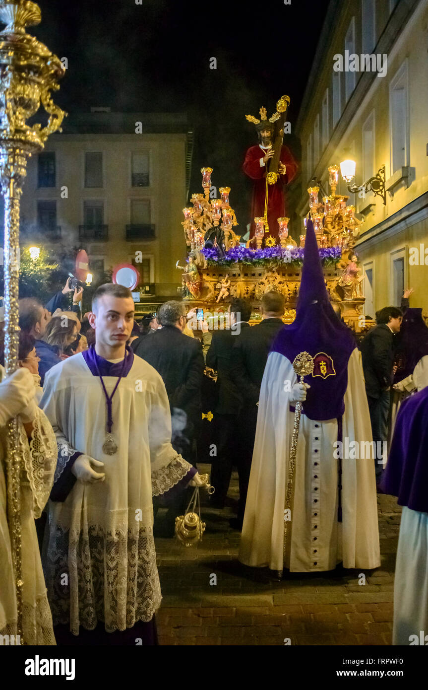 Spain, Madrid March 23rd 2016. The procession of Our Father Jesus of ...